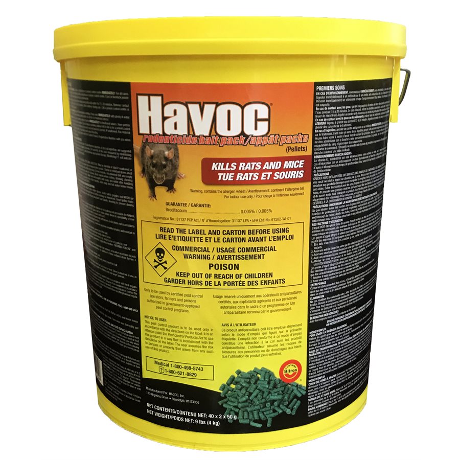 HAVOC Rodent Control Bait Packs pk / 40 (2 x 50g) 4kg