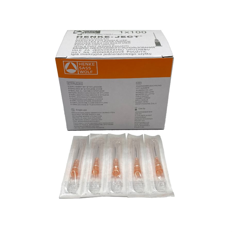 HENKE-JECT disposable PH needles 25 g x 5 / 8" box / 100